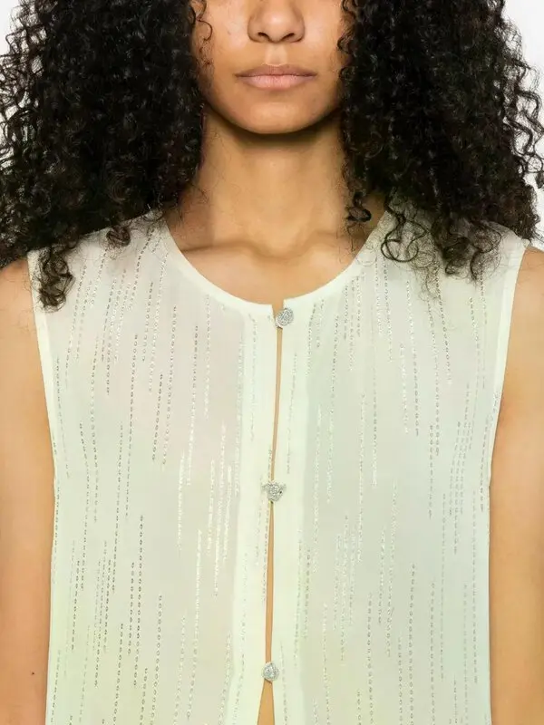 FORTE_FORTE Buttoned Sleeveless Coat