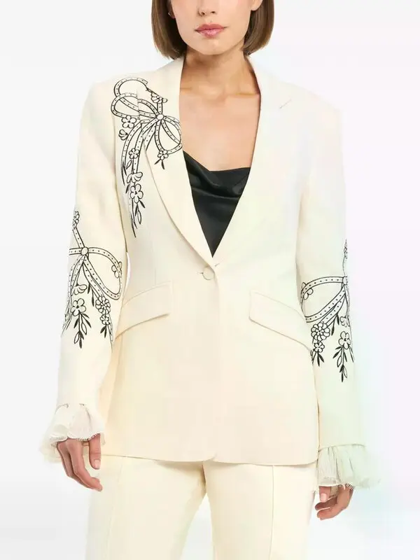Cinq À Sept Cheyenne Ribbon Blazer - Neutrals