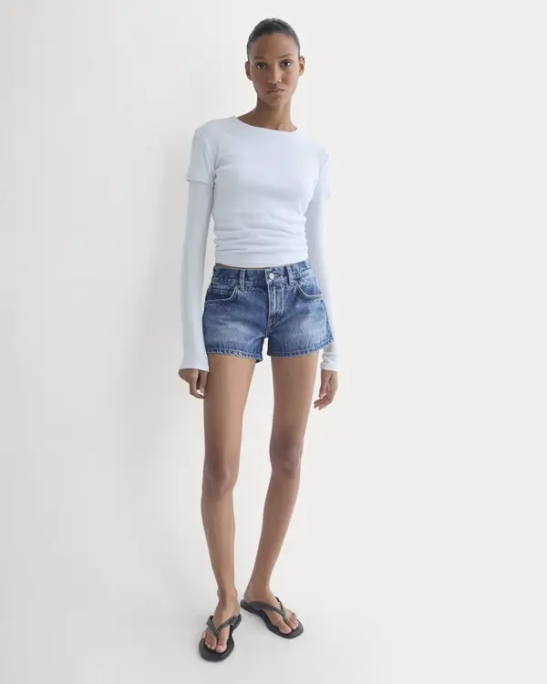Everlane X Elena Bonvicini Pacific Short - Blue Bird Indigo