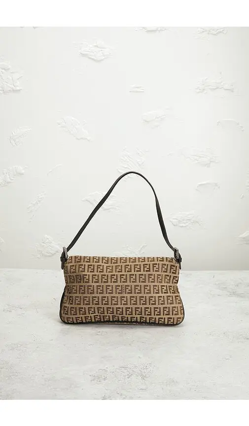 FWRD RENEW Fendi Zucchino Baguette Shoulder Bag