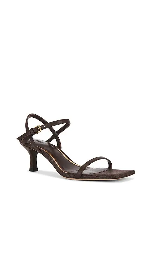 Paige Ella Sandal With Kitten Heel - Coffee