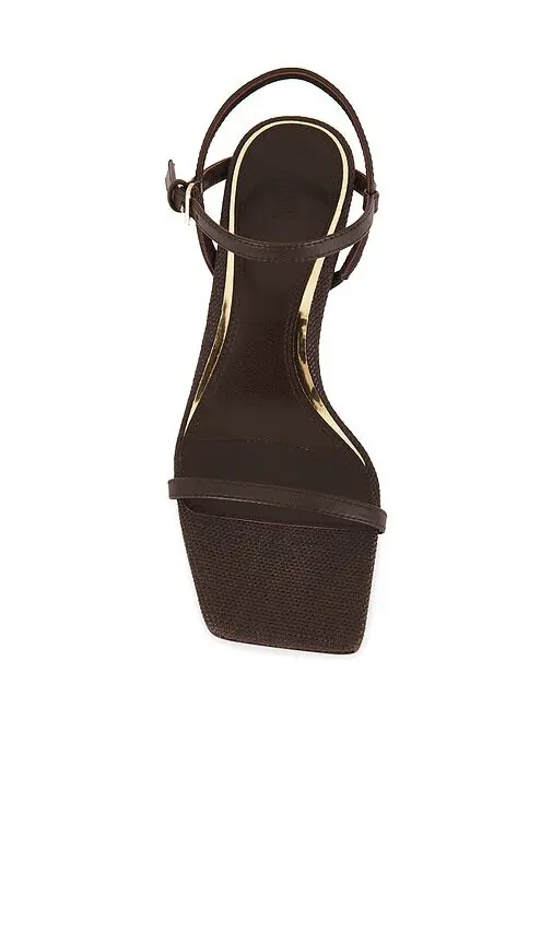 Paige Ella Sandal With Kitten Heel - Coffee