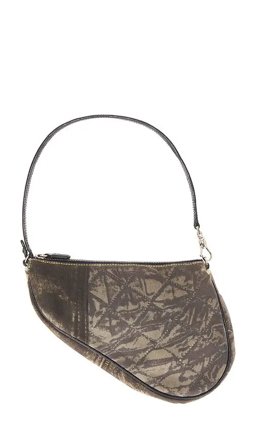 Null Dior Vintage Denim Saddle Bag - Black