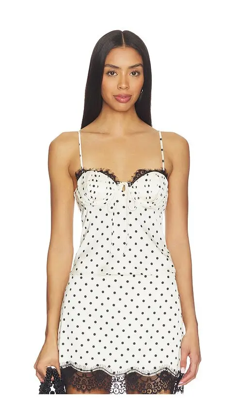 For Love & Lemons Babette Camisole Top - Cream