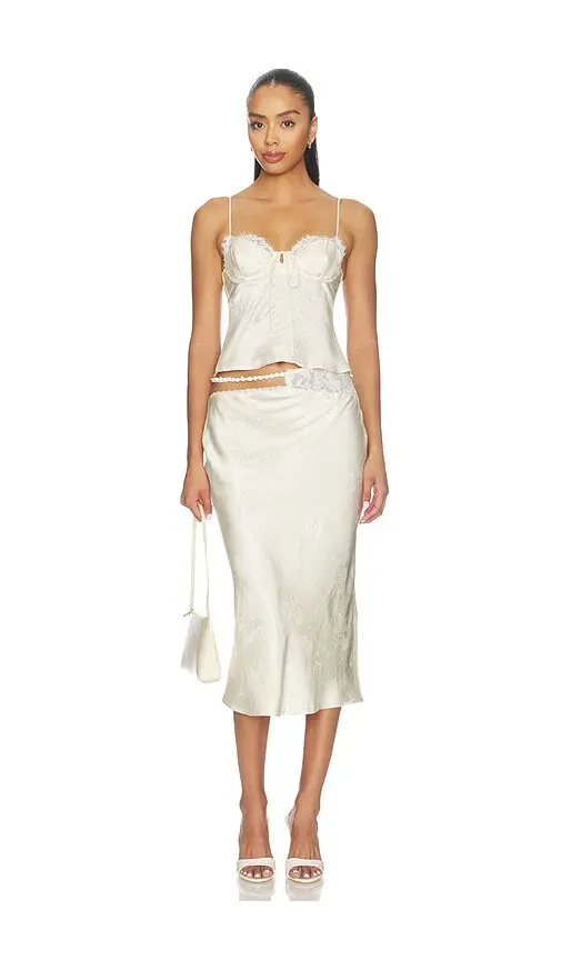 For Love & Lemons Babette Camisole Top - Cream