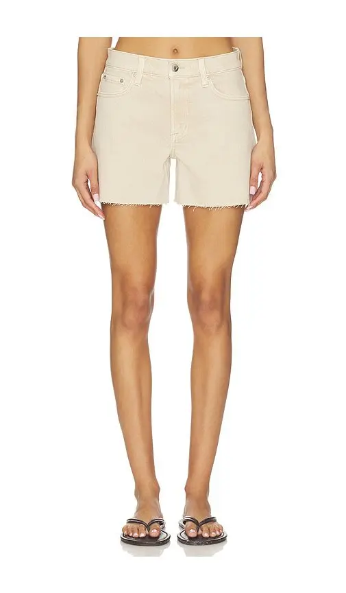 PISTOLA Kennedy Relaxed Mid Rise Cut Off Short In Tan - Honey