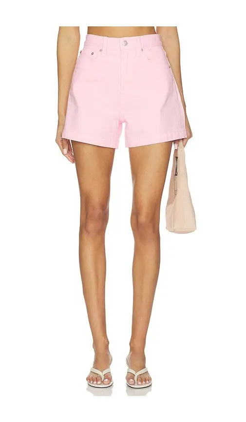 PISTOLA Saige High Rise A-line Denim Shorts - Blush