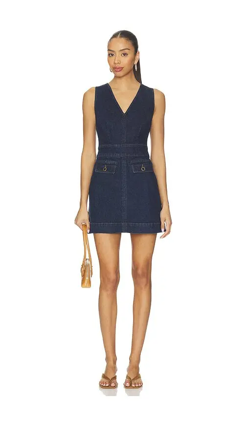 Paige Sylvia Mini Dress In Navy - Ballast