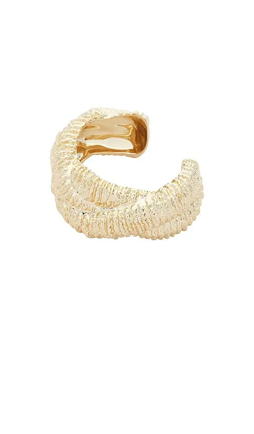 SELF-PORTRAIT Textured Twisted Cuff - Gold