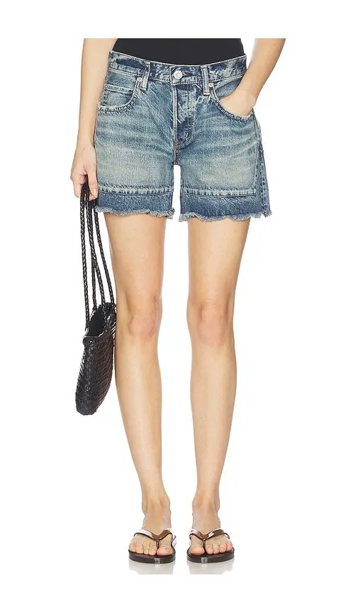 Moussy Vintage Remo Remake Denim Shorts - Blue