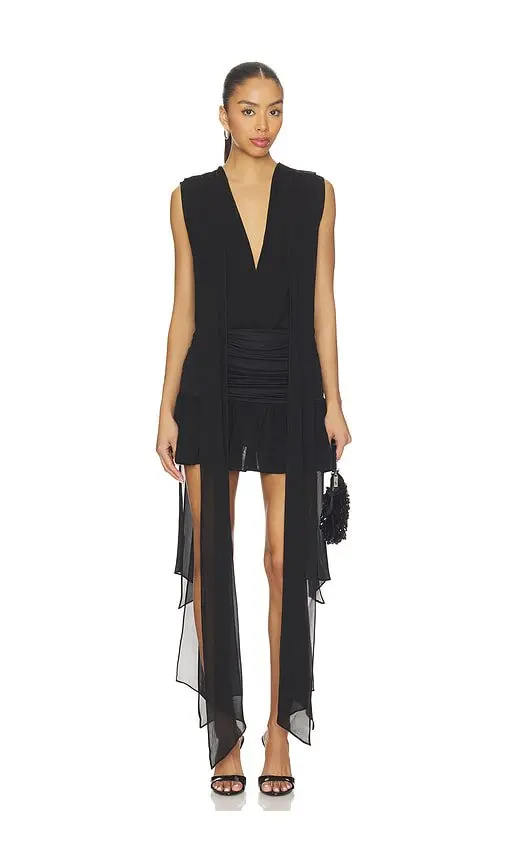 Blumarine Georgette Dress With Jersey