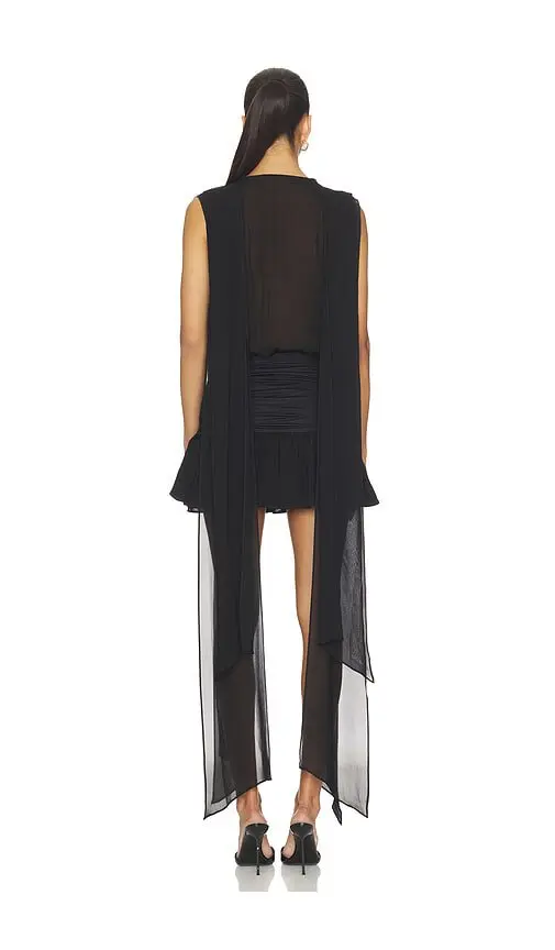Blumarine Georgette Dress With Jersey