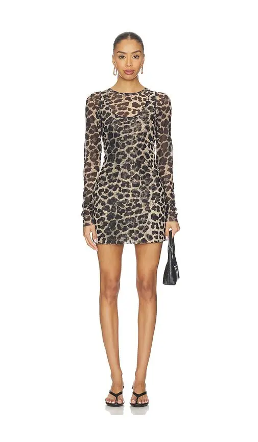 P.E Nation X Long Sleeve Mesh Mini Dress