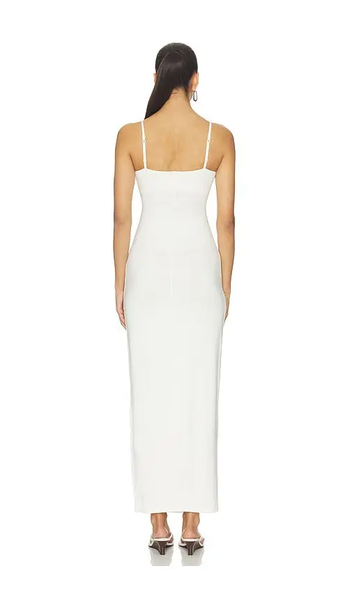 SKIMS Smooth Layers Skimpy Scoop Neck Maxi Dress - Egret
