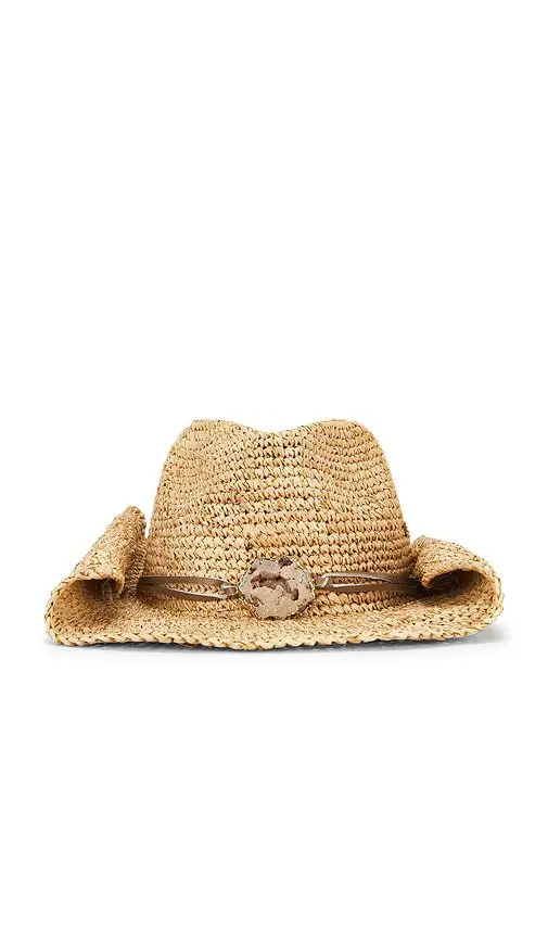 FLORABELLA Kelli Cowboy Hat - Natural & Gold