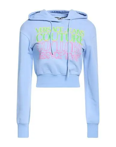 Versace Cropped Hooded Sweatshirt - Blue