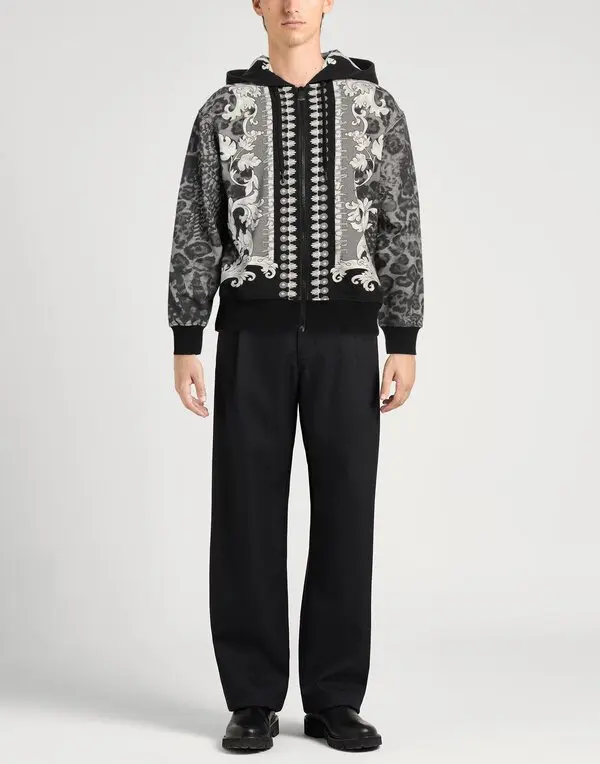 Versace Cotton Blend Sweatshirt With Signature Print