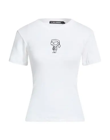 Karl Lagerfeld T-shirt In Organic Cotton And Elastane - White