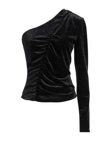 PATRIZIA PEPE SERA One-shoulder Glittered Top
