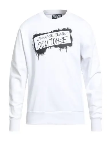 Versace Sweatshirt In Cotton With Logo - White