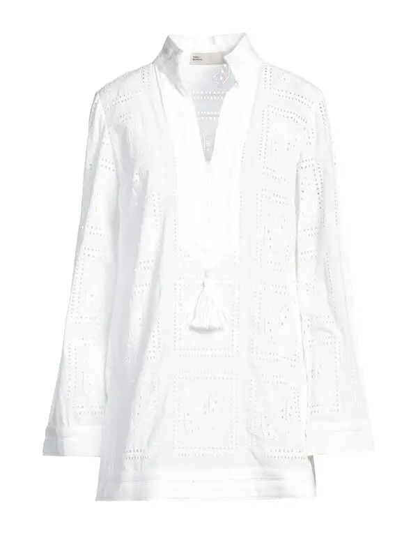 Tory Burch Cotton Kaftan Top - White