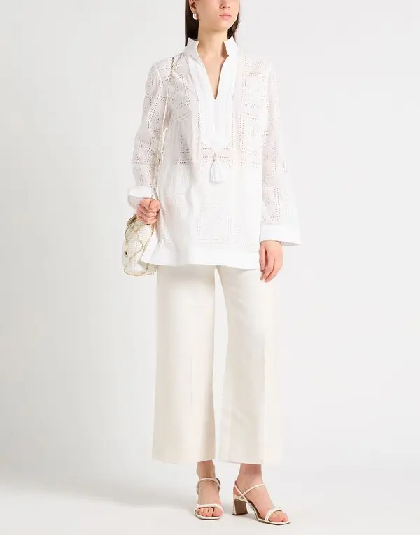 Tory Burch Cotton Kaftan Top - White