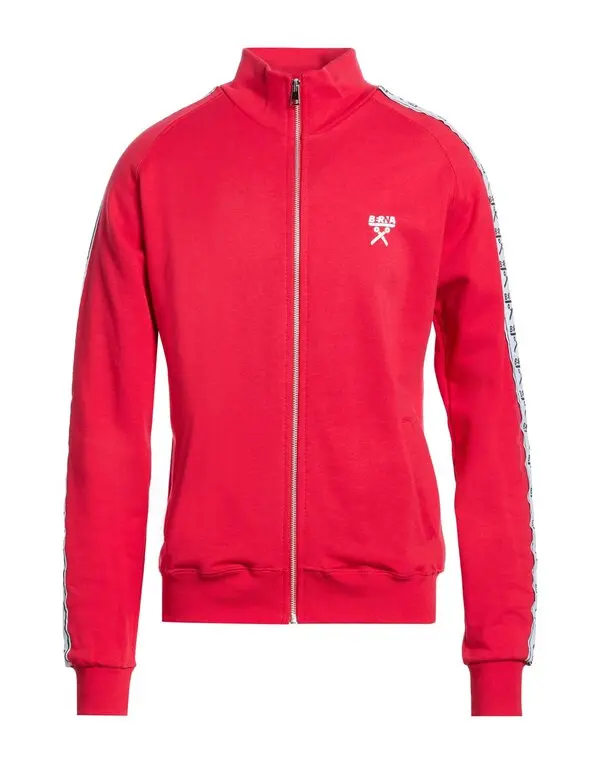 BERNA Cotton French Terry Sweatshirt - Tomato Red
