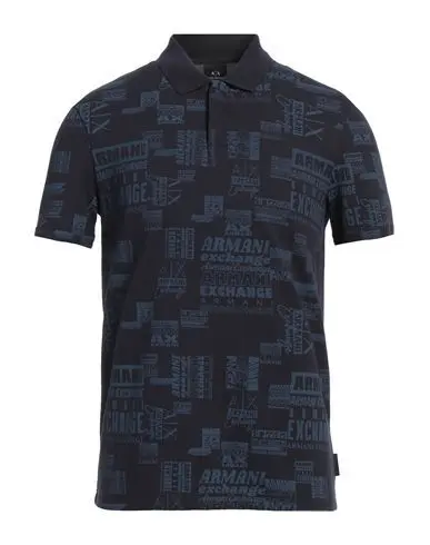 Armani Exchange Polo Shirt Size Cotton, Elastane - Navy