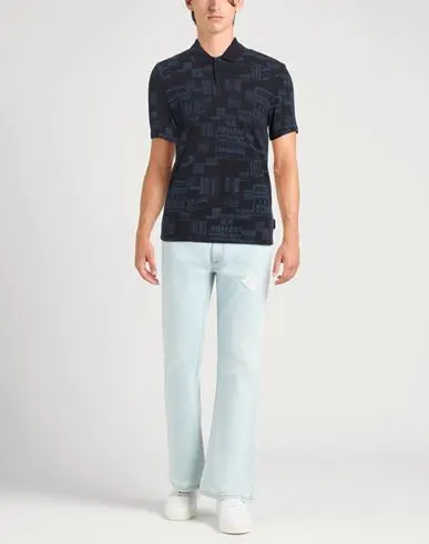 Armani Exchange Polo Shirt Size Cotton, Elastane - Navy