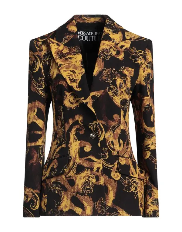 Versace Printed Single-breasted Blazer