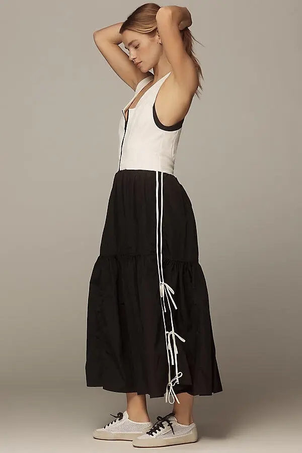 DAILY PRACTICE BY ANTHROPOLOGIE A-line Midi Dress - Black & White