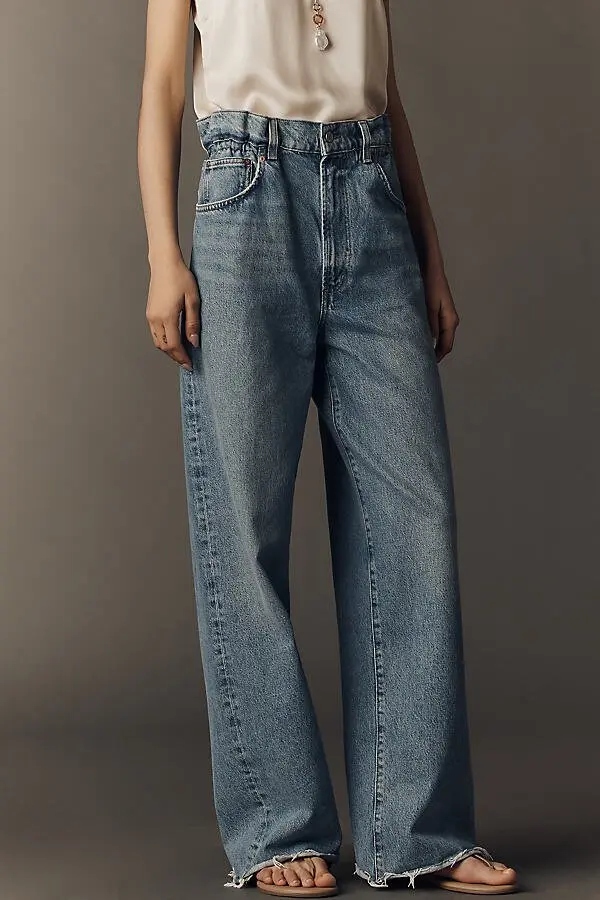 AGOLDE Lyonne High-rise Wide-leg Jeans - Outbreak