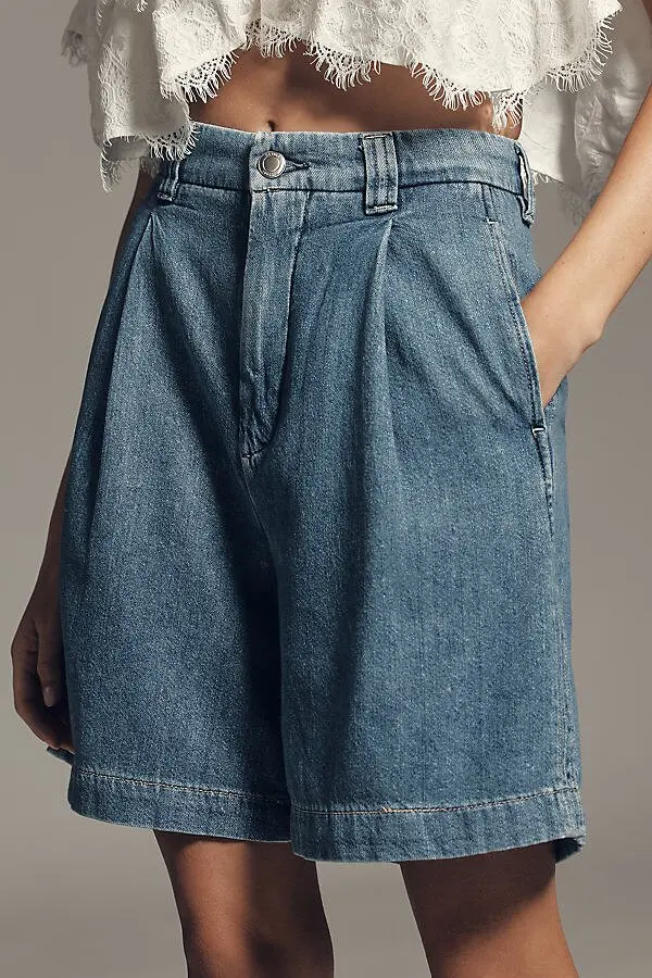 DL1961 Hepburn Aura High-rise Pleated Shorts