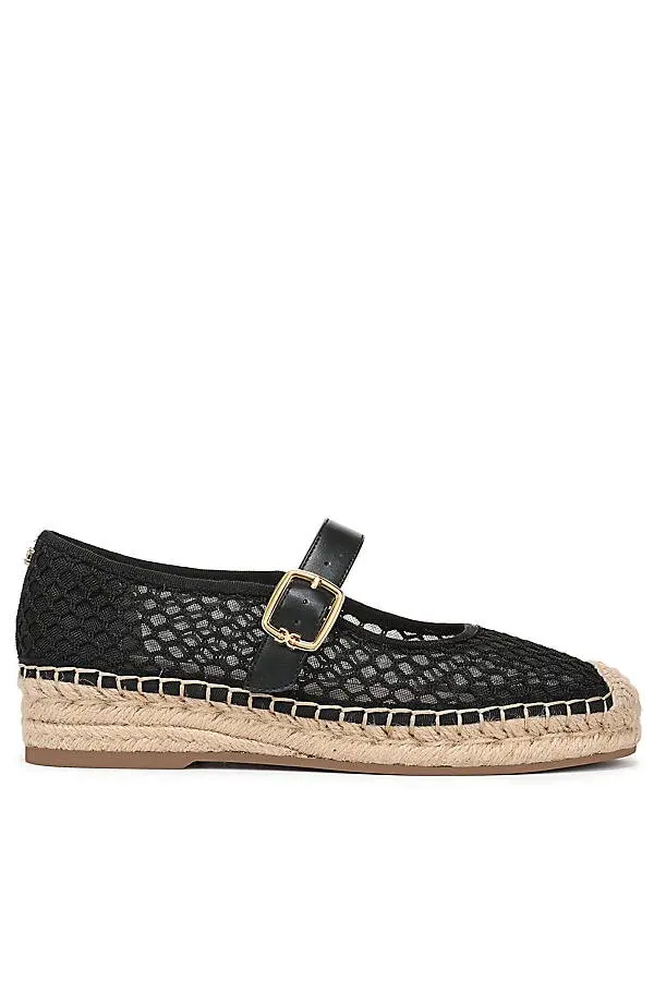 Sam Edelman Mackie Mesh Mary Jane Espadrilles - Black