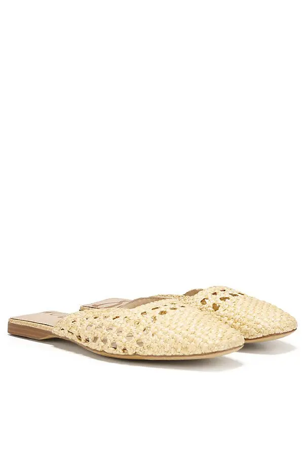 Sam Edelman Nola Woven Mules - Ivory