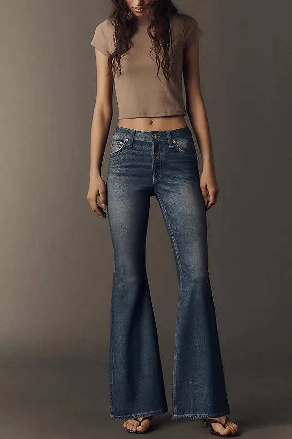 Rag & Bone Miramar Ponte Flare Jeans - Cosmo