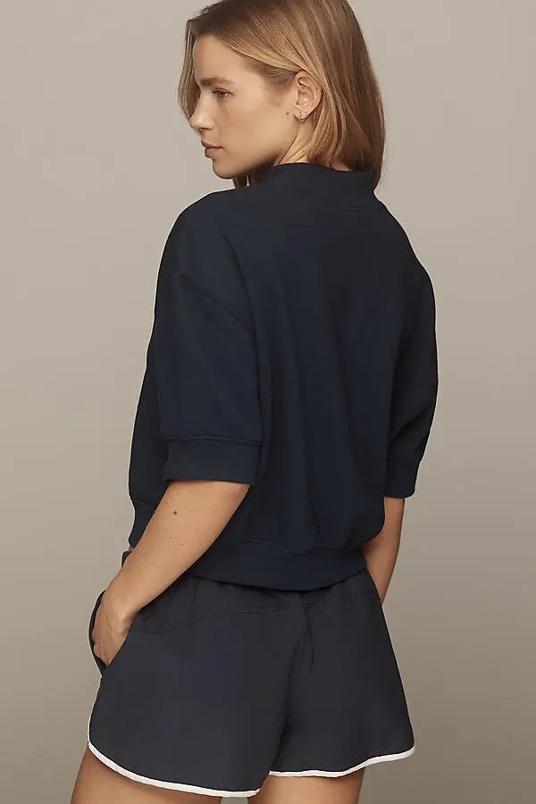Anthropologie The Forecast Agency Short Sleeve Fleece Sweatshirt