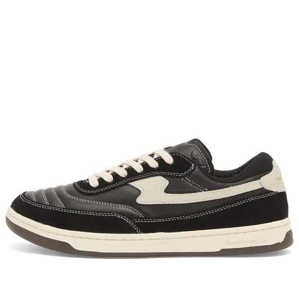 S.W.C STEPNEY WORKERS CLUB Casson S-strike Leather Suede Sneaker - Black