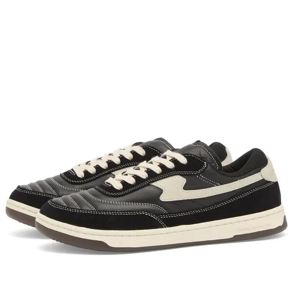 S.W.C STEPNEY WORKERS CLUB Casson S-strike Leather Suede Sneaker - Black