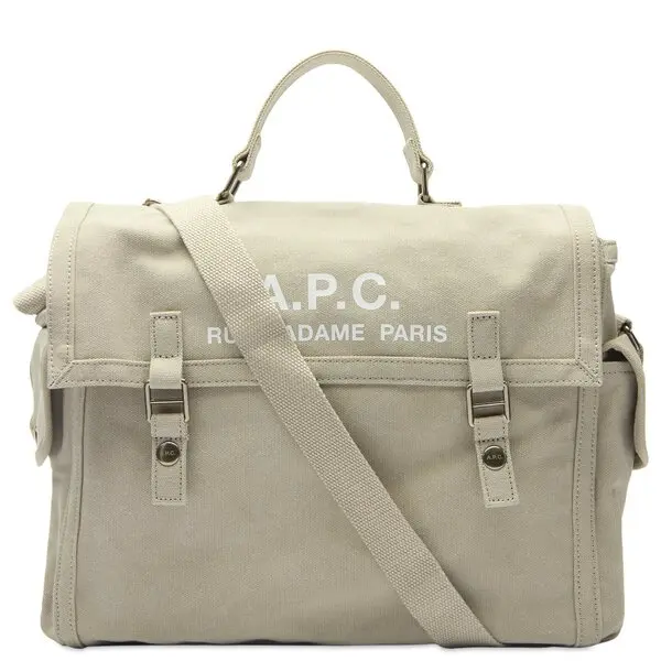 A.p.c. Recuperation Messenger Bag - Light Grey