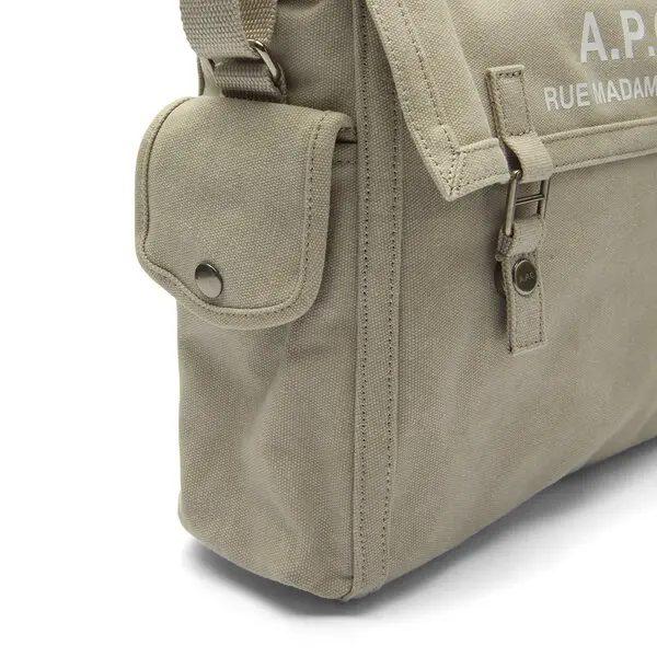 A.p.c. Recuperation Messenger Bag - Light Grey