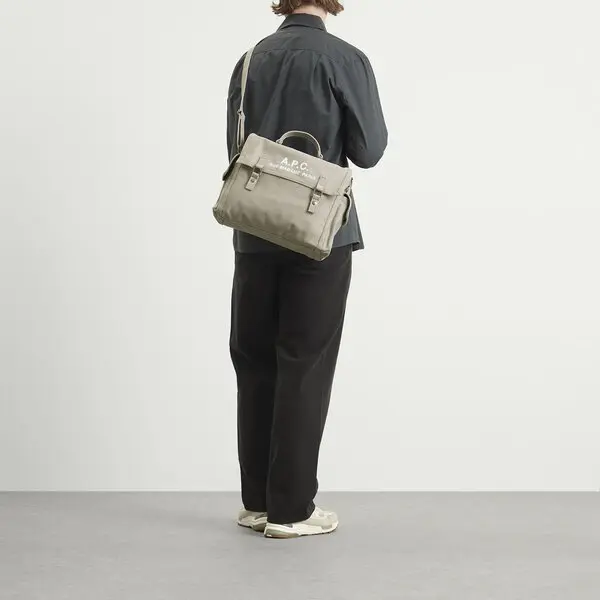 A.p.c. Recuperation Messenger Bag - Light Grey