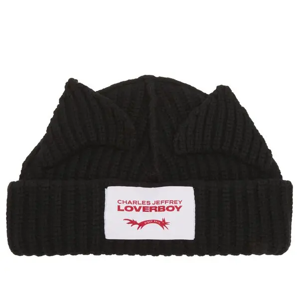 CHARLES JEFFREY Chunky Ears Beanie - Black