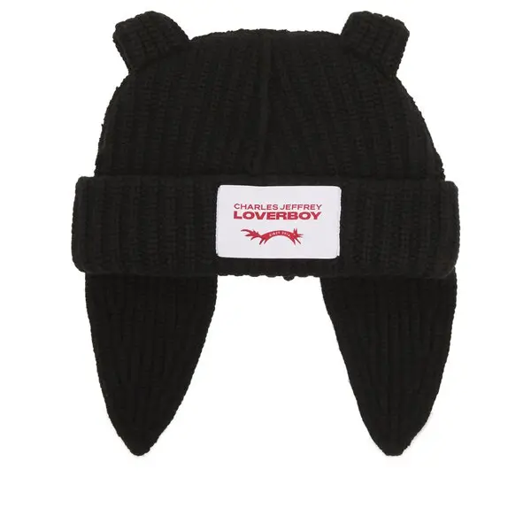 CHARLES JEFFREY Chunky Rabbit Beanie - Black