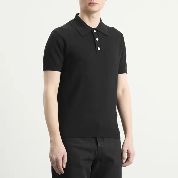 Casablanca Pointelle Monogram Polo