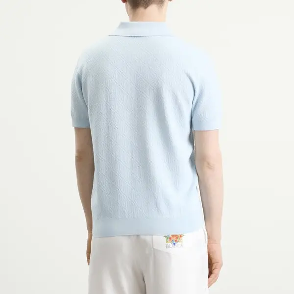 Casablanca Pointelle Monogram Polo