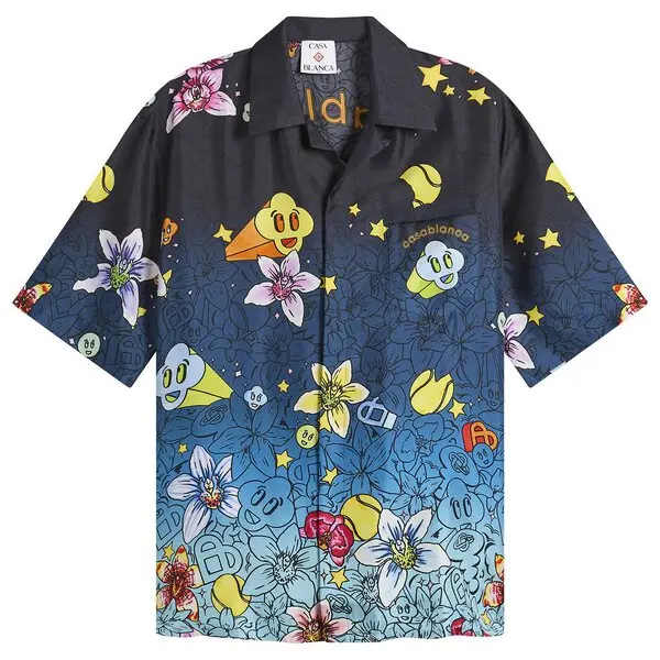 Casablanca Collage D’icones Graphiques Cuban Collar Shirt - Multi