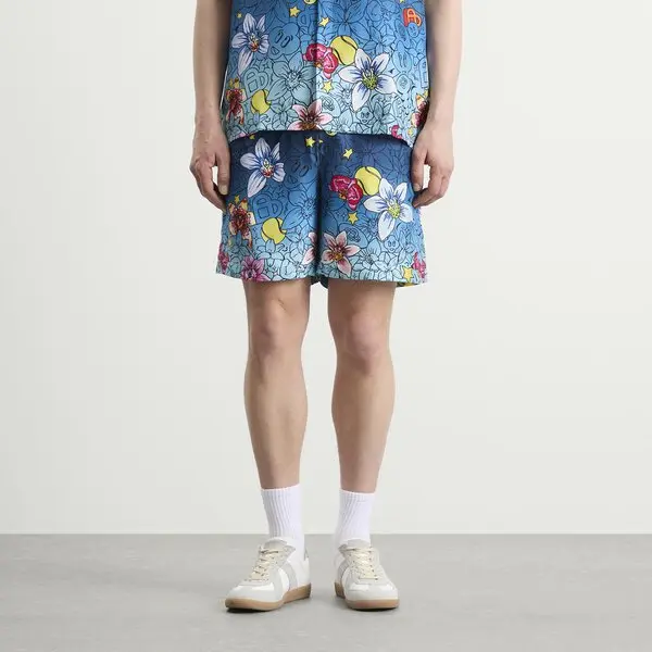 Casablanca Collage D’icones Graphiques Silk Shorts - Multi