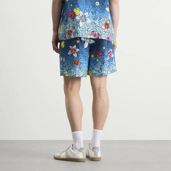 Casablanca Collage D’icones Graphiques Silk Shorts - Multi