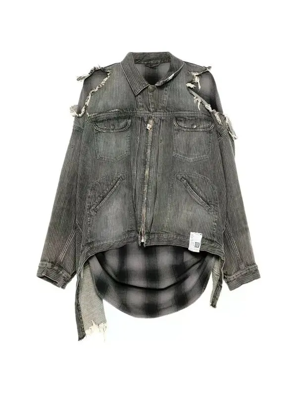 Mihara Yasuhiro Distressed Collared Jacket - Grey